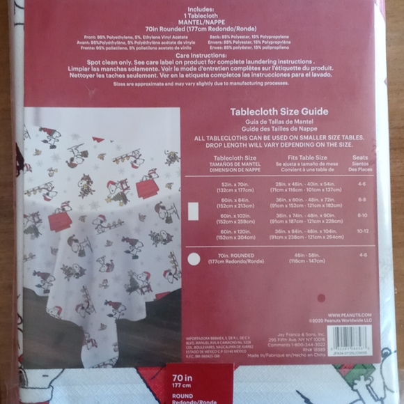 Peanuts | Holiday | Snoopy Christmas Vinyl Table Cloth | Poshmark